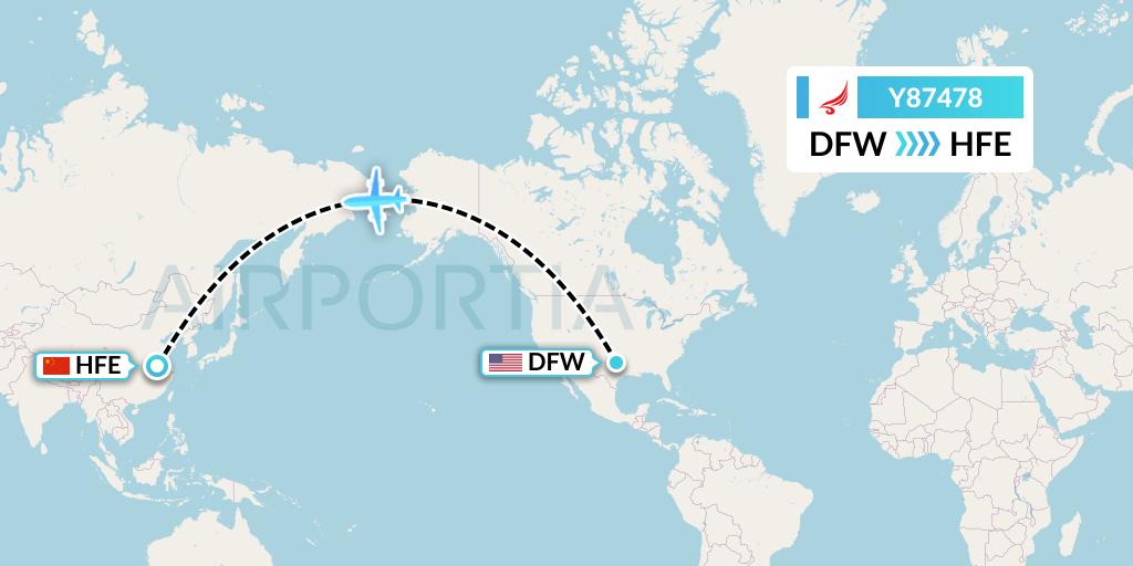 Y87478 Flight Status Yangtze River Express: Dallas to Hefei (YZR7478)