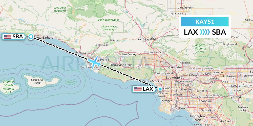 KAY51 Flight Status K5-Aviation Germany: Los Angeles to Santa Barbara