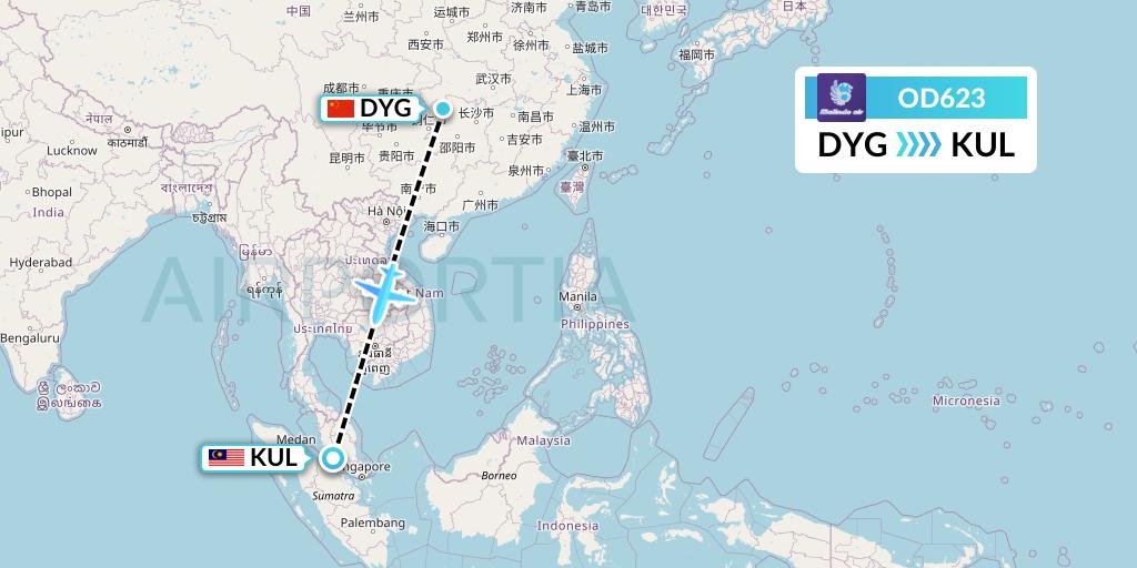 OD623 Flight Status Batik Air Malaysia: Dayong to Kuala Lumpur (MXD623)