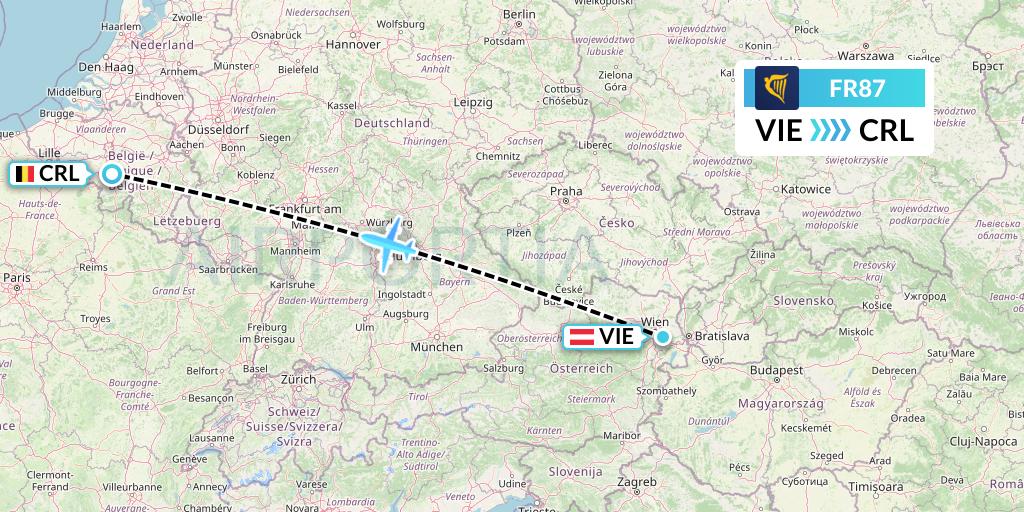 FR87 Flight Status Ryanair: Vienna to Brussels (RYR87)