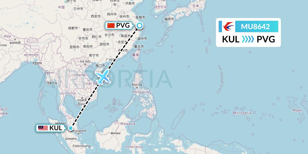 MU8642 Flight Status China Eastern Airlines: Kuala Lumpur to Shanghai ...
