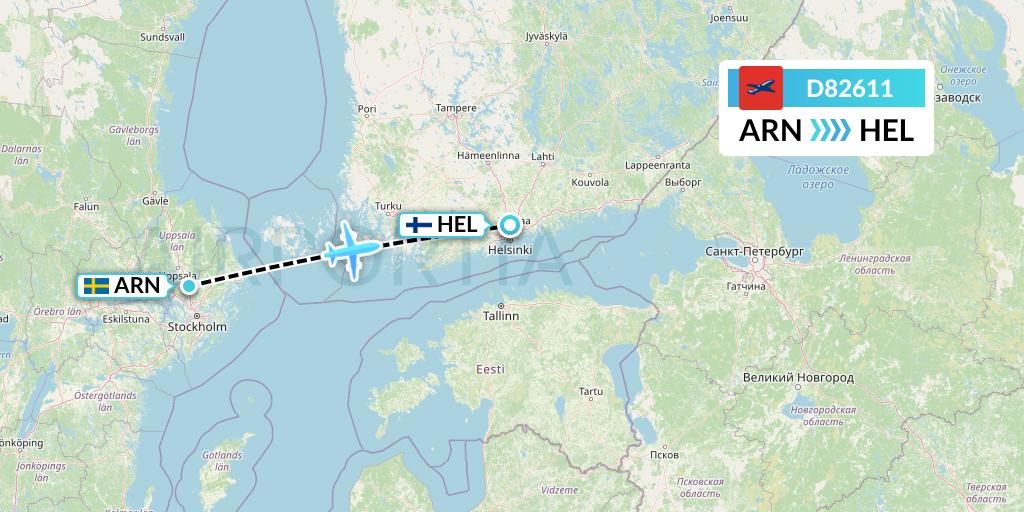 D82611 Flight Status Norwegian Air International: Stockholm to Helsinki ...