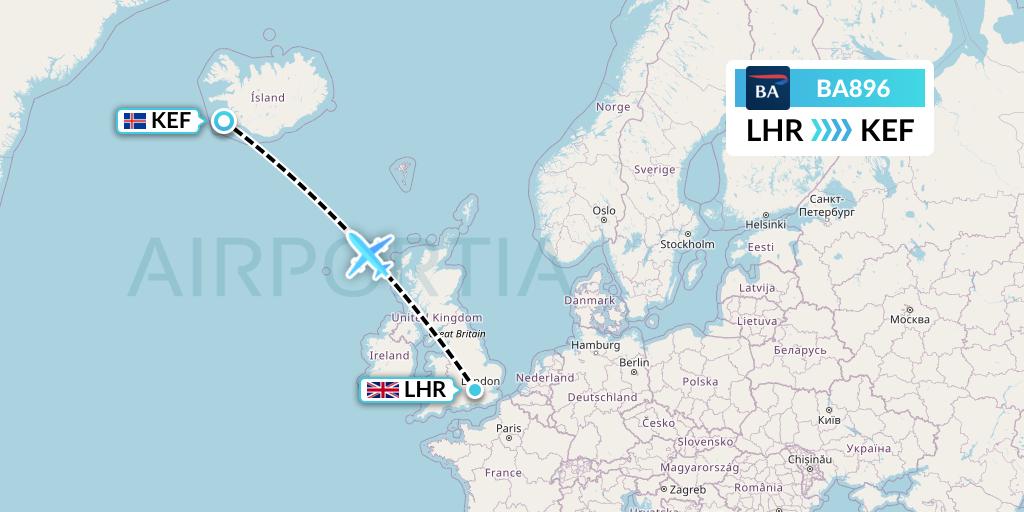 BA896 Flight Status British Airways: London to Reykjavik (BAW896)