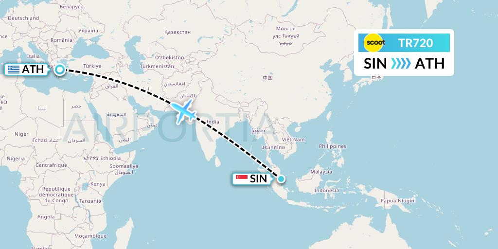 TR720 Flight Status Tigerair: Singapore to Athens (TGW720)