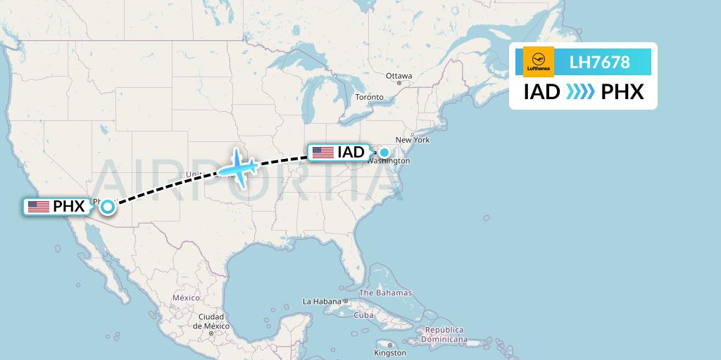 LH7678 Flight Status Lufthansa: Washington to Phoenix (DLH7678)