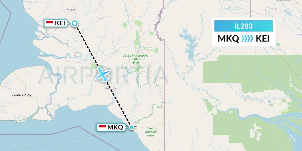 IL283 Flight Status Trigana Air Service: Merauke-Papua Island to Kepi ...