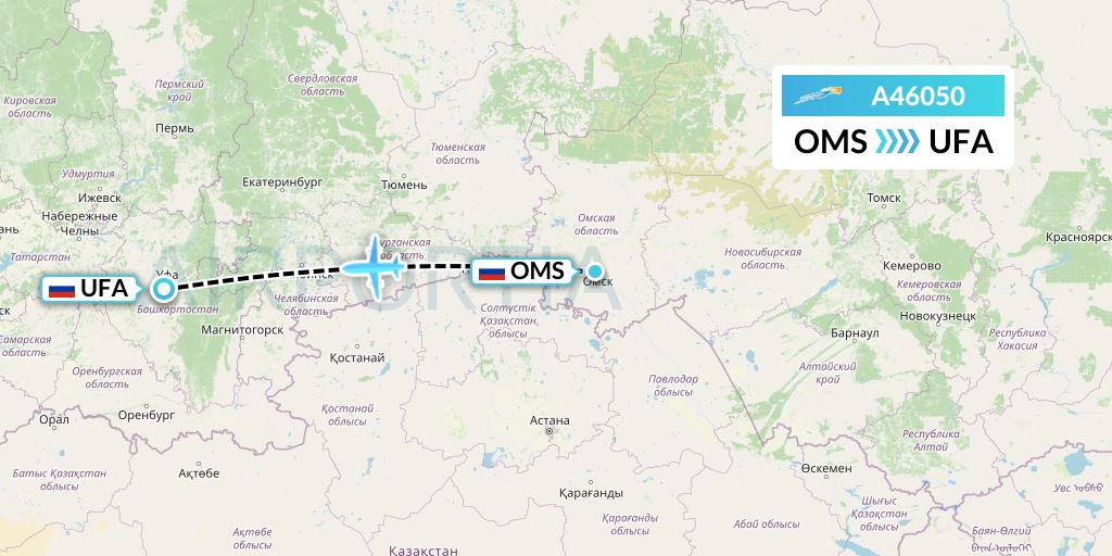 A46050 Flight Status Azimuth Airlines: Omsk to Ufa (AZO6050)