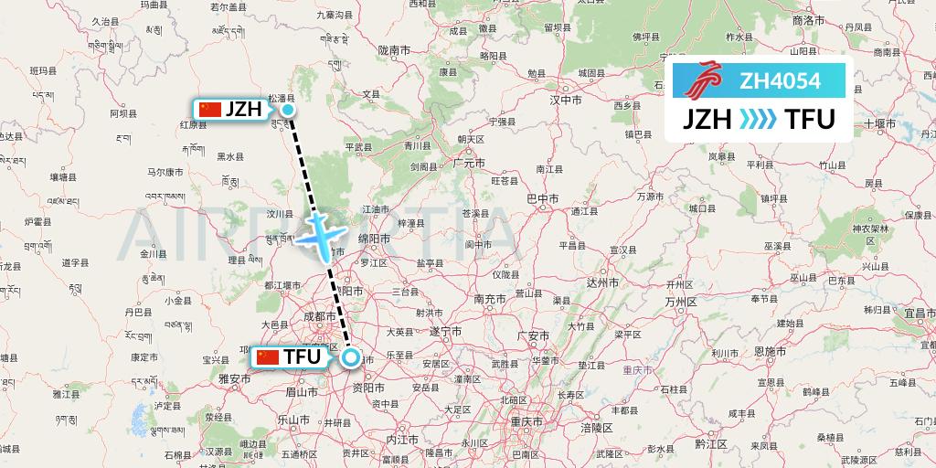 ZH4054 Flight Status Shenzhen Airlines: Songpan to Chengdu (CSZ4054)
