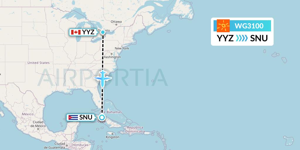 WG3100 Flight Status Sunwing Airlines: Toronto to Santa Clara (SWG3100)