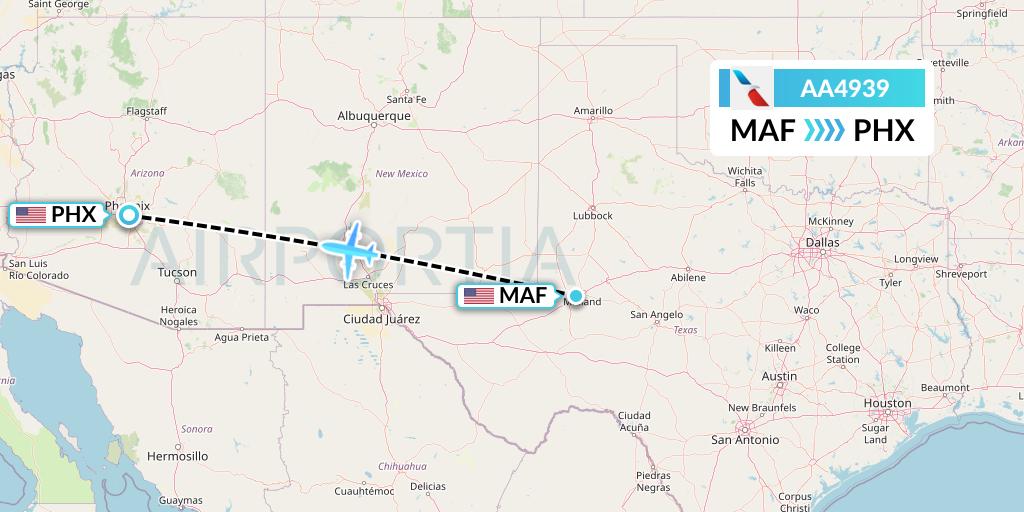 AA4939 Flight Status American Airlines: Midland to Phoenix (AAL4939)