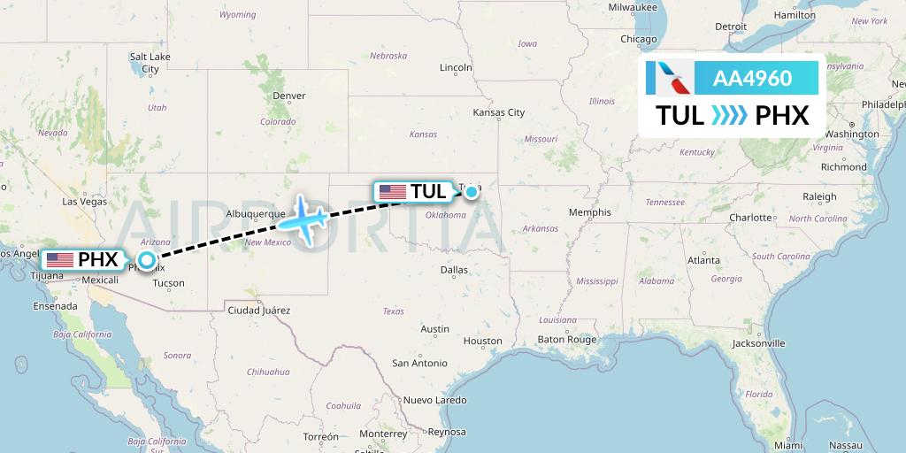AA4960 Flight Status American Airlines: Tulsa to Phoenix (AAL4960)