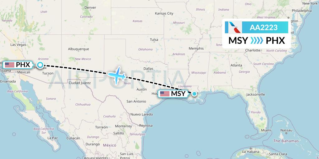 AA2223 Flight Status American Airlines: New Orleans to Phoenix (AAL2223)