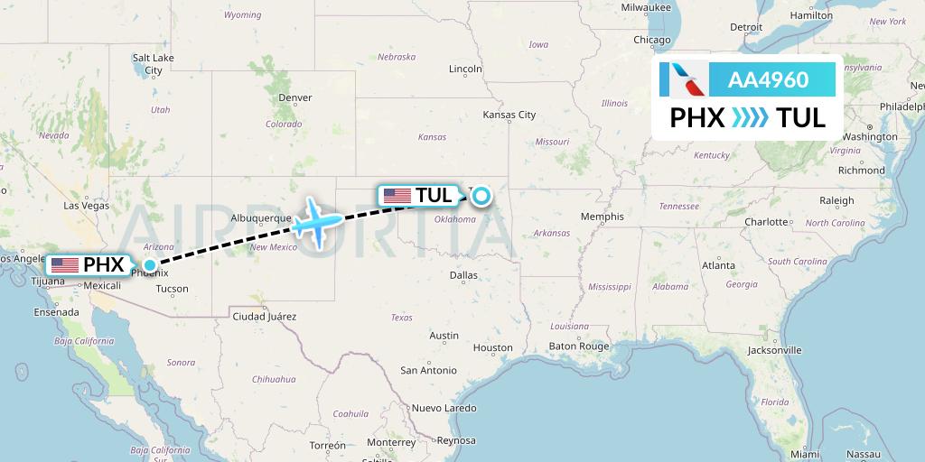 AA4960 Flight Status American Airlines: Phoenix to Tulsa (AAL4960)