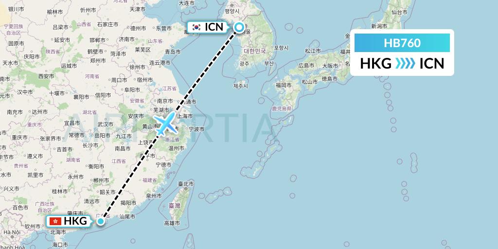 HB760 Flight Status Greater Bay Airlines: Hong Kong to Seoul (HGB760)
