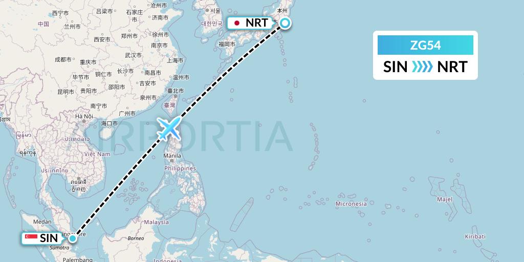 ZG54 Flight Status Zipair Tokyo Inc.: Singapore to Tokyo (TZP54)