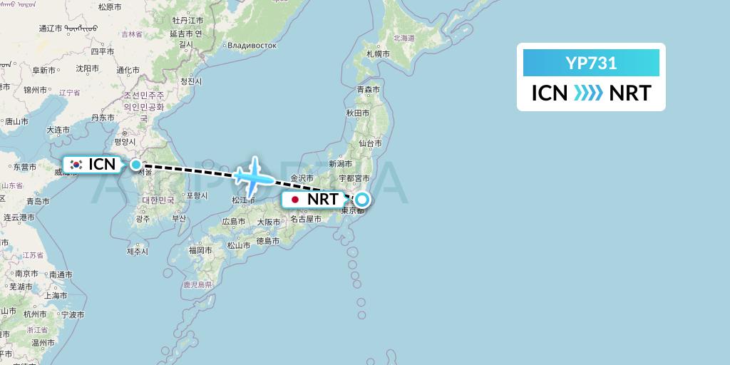 YP731 Flight Status Air Premia: Seoul to Tokyo (APZ731)