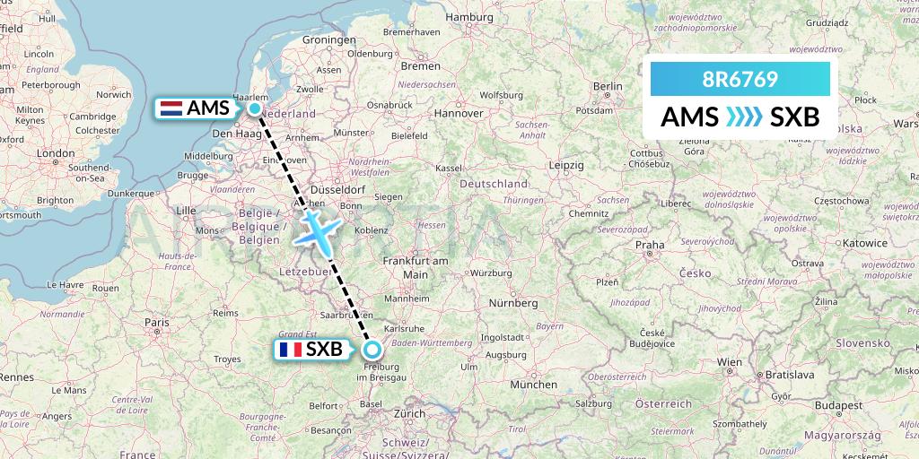 8R6769 Flight Status Amelia: Amsterdam to Strasbourg (AIA6769)