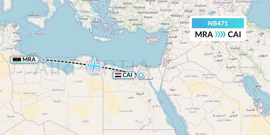 NB471 Flight Status Berniq Airways: Misrata to Cairo (BNL471)