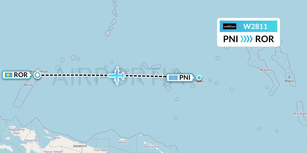 W2811 Flight Status Flex Flight: Pohnpei to Airai (FXT811)