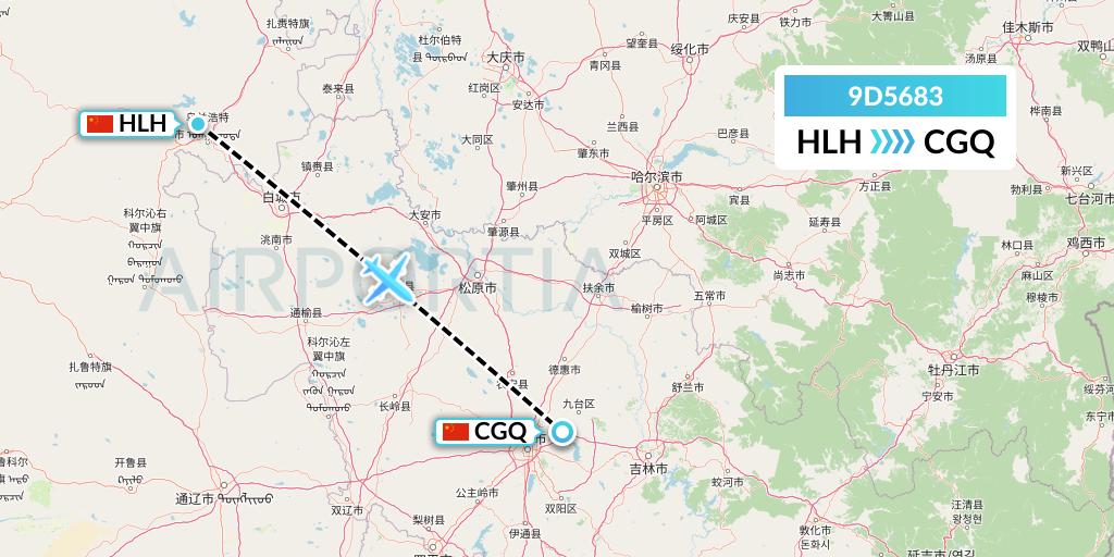 9D5683 Flight Status Genghis Khan Airlines: Ulanhot to Changchun (NMG5683)