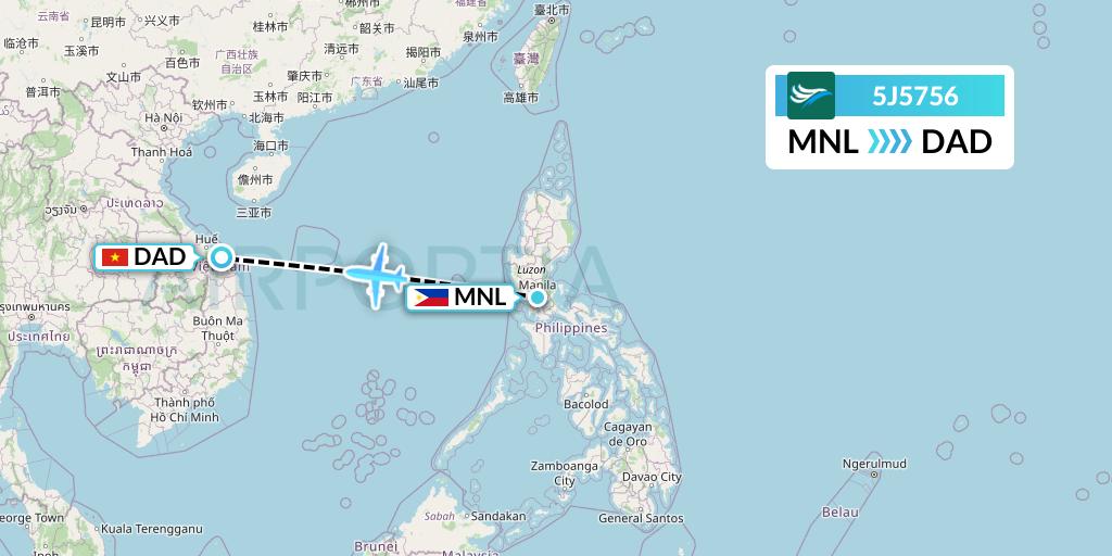 5J5756 Flight Status CEBU Pacific Air: Manila to Da Nang (CEB5756)