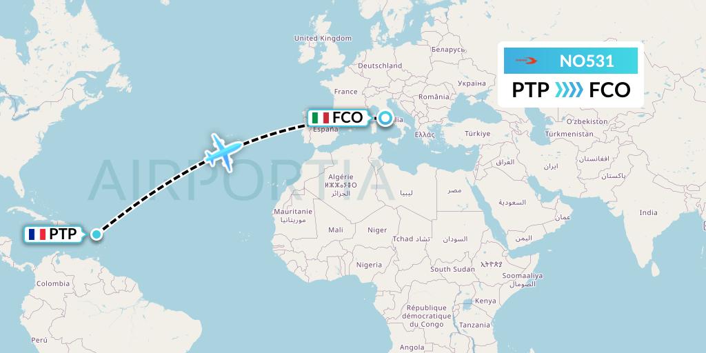 NO531 Flight Status Neos: Pointe-a-Pitre to Rome (NOS531)