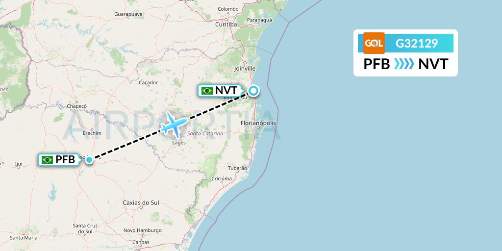 G32129 Flight Status GOL Transportes Aeros: Passo Fundo to Navegantes ...