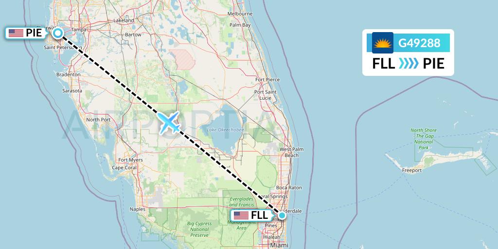 G49288 Flight Status Allegiant Air: Fort Lauderdale to St. Petersburg ...
