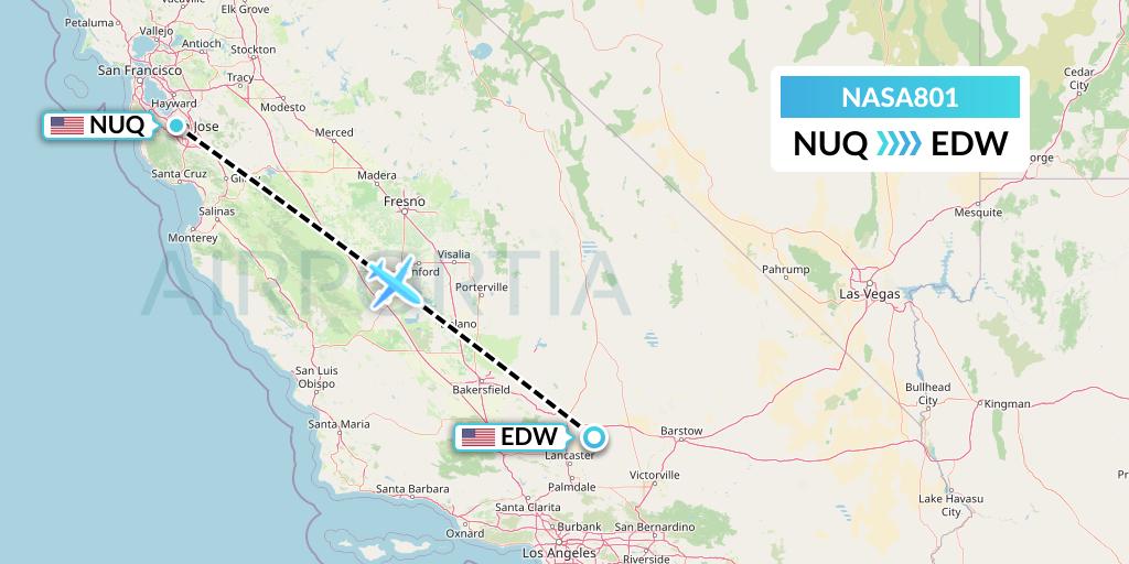 NASA801 Flight Status Nasair: Mountain View to Edwards AFB (UEA801)