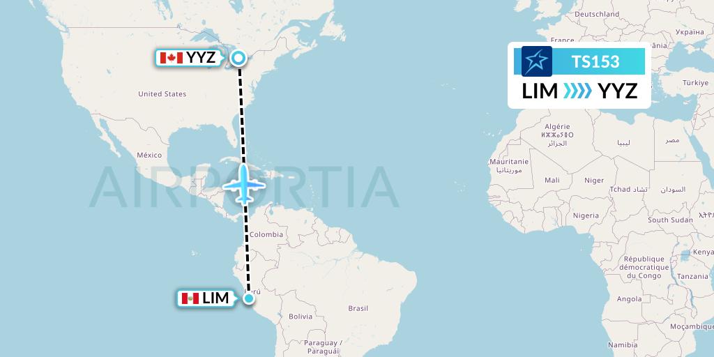 TS153 Flight Status Air Transat: Lima to Toronto (TSC153)