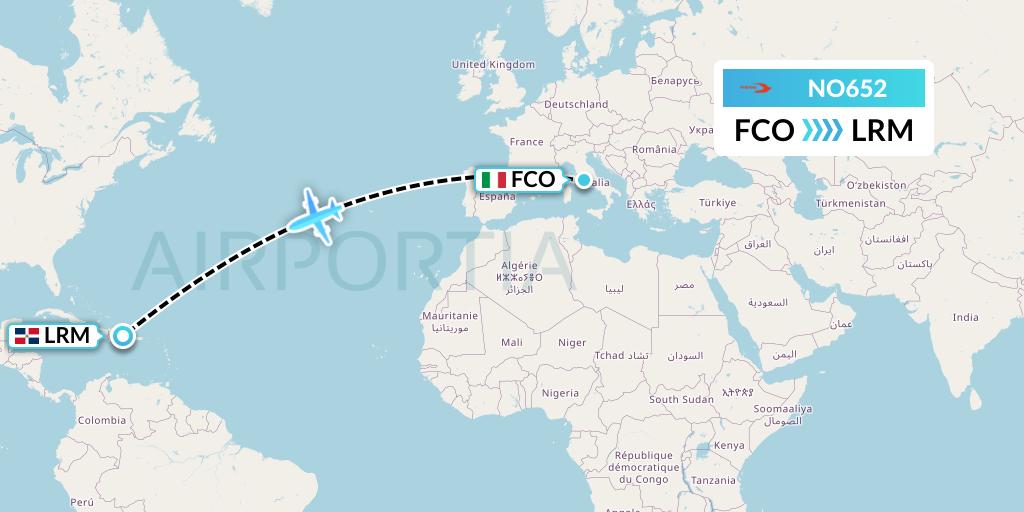 NO652 Flight Status Neos: Rome to La Romana (NOS652)