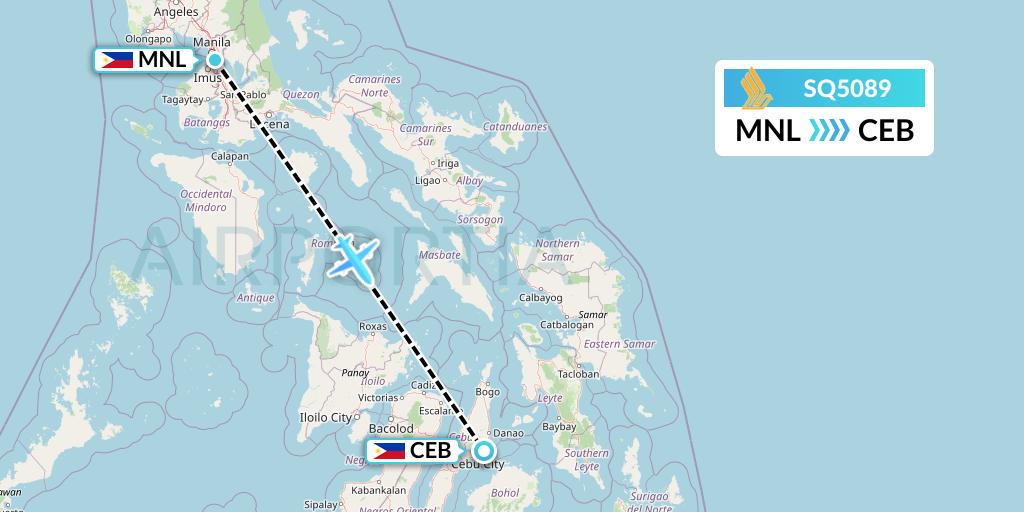 SQ5089 Flight Status Singapore Airlines: Manila to Cebu (SIA5089)