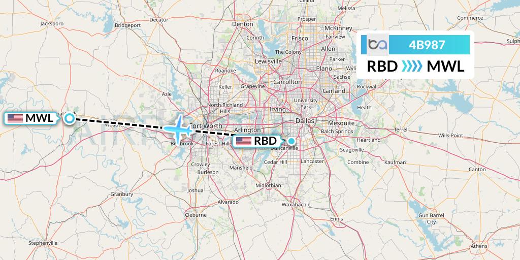 4B987 Flight Status Boutique Air: Dallas to Mineral Wells (BTQ987)