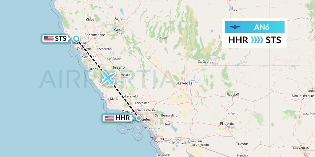 AN6 Flight Status Advanced Air: Hawthorne to Santa Rosa (WSN6)