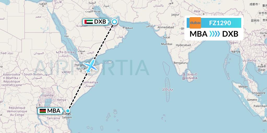 FZ1290 Flight Status FlyDubai: Mombasa to Dubai (FDB1290)