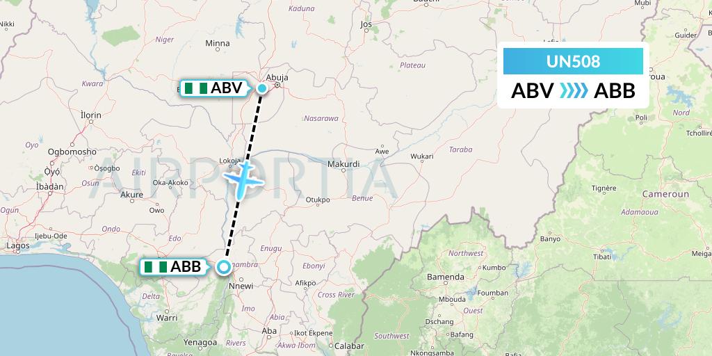 UN508 Flight Status United Nigeria Airlines: Abuja to Asaba (NUA508)
