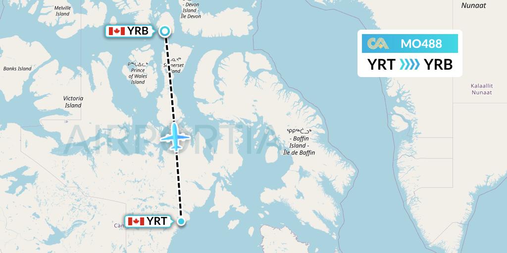 MO488 Flight Status Calm Air: Rankin Inlet to Resolute (CAV488)