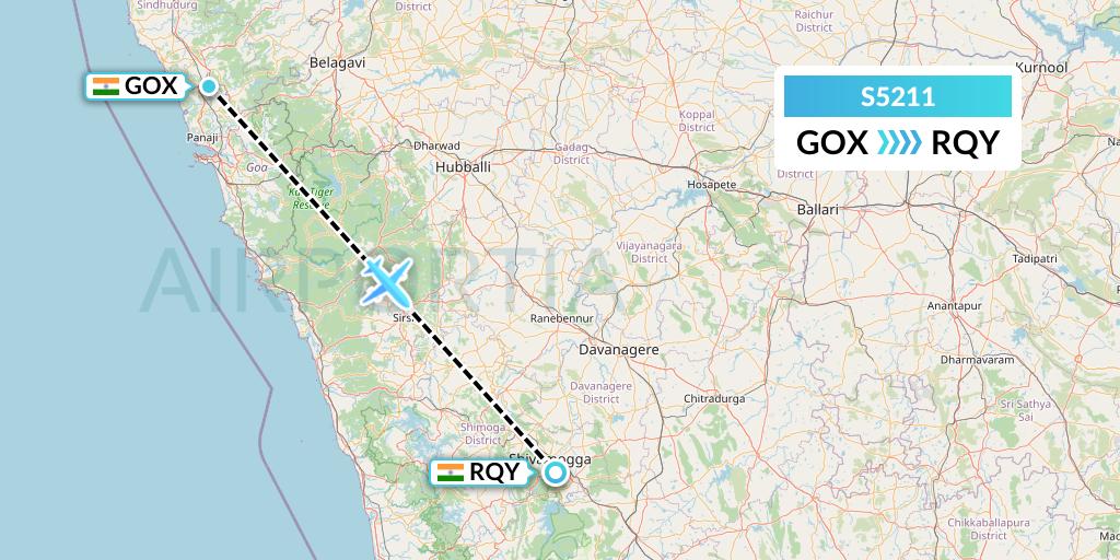 S5211 Flight Status Star Air: Goa to Bangalore (SDG211)