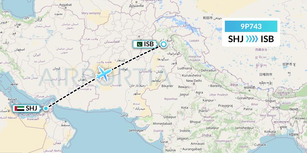 9P743 Flight Status Fly Jinnah: Sharjah to Islamabad (FJL743)