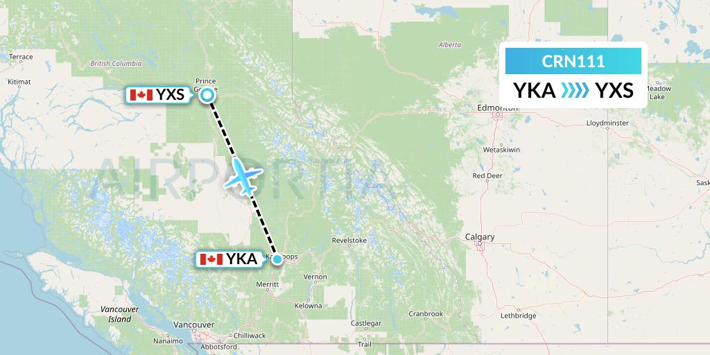 CRN111 Flight Status Aerocaribbean: Kamloops to Prince George