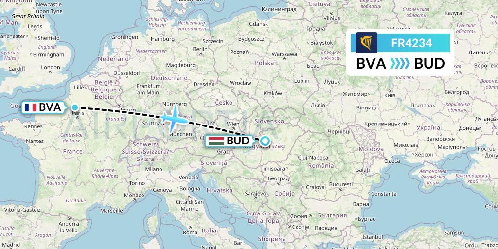 FR4234 Flight Status Ryanair: Paris to Budapest (RYR4234)