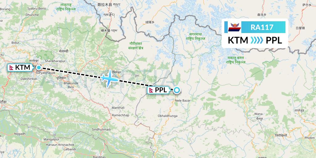 RA117 Flight Status Royal Nepal Airlines: Kathmandu to Phaplu (RNA117)