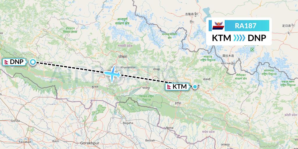 RA187 Flight Status Royal Nepal Airlines: Kathmandu to Dang (RNA187)