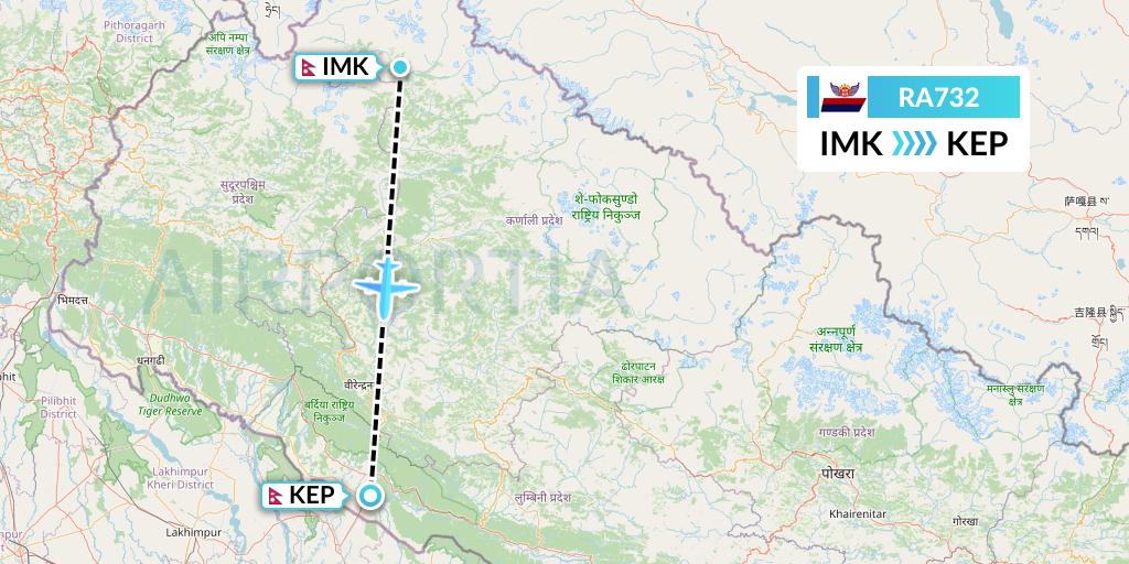 RA732 Flight Status Royal Nepal Airlines: Simikot to Nepalgunj (RNA732)