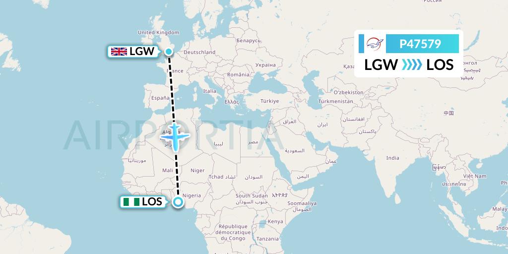 P47579 Flight Status Air Peace: London to Lagos (APK7579)