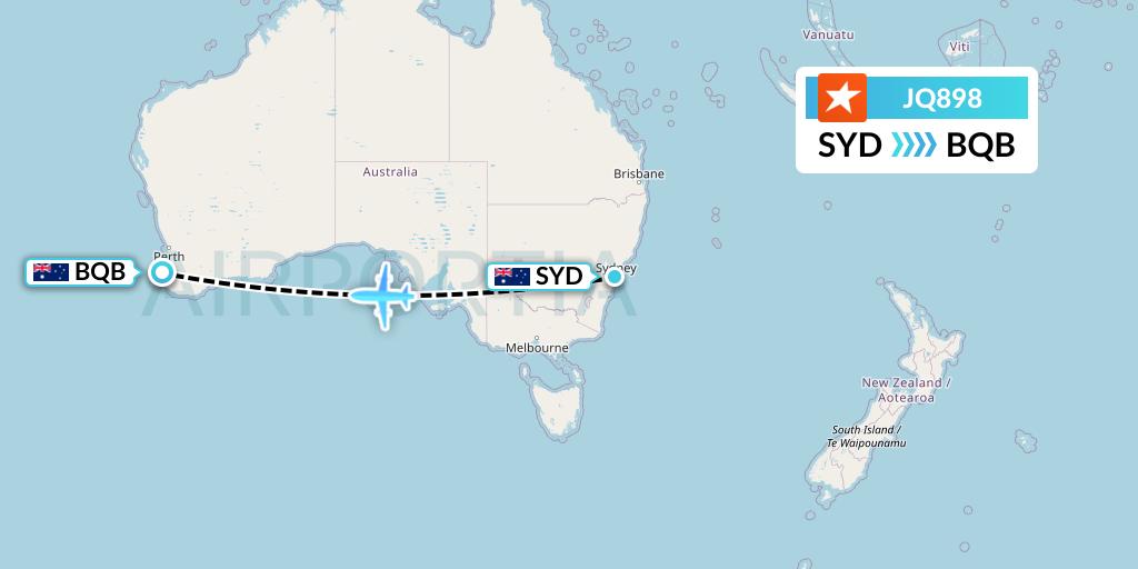 JQ898 Flight Status Jetstar Airways: Sydney to Busselton (JST898)