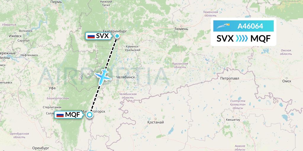 A46064 Flight Status Azimuth Airlines: Yekaterinburg to Magnitogorsk ...
