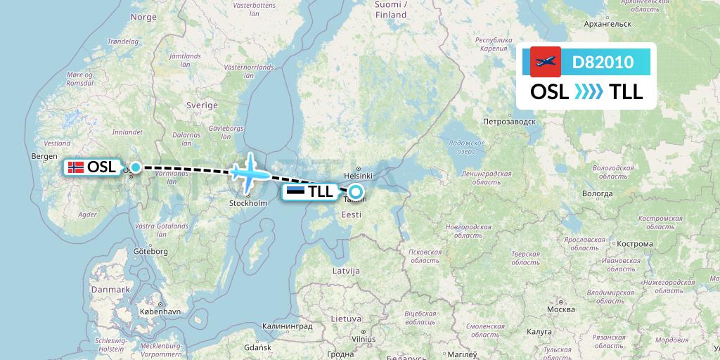 D82010 Flight Status Norwegian Air International: Oslo to Tallinn (IBK2010)