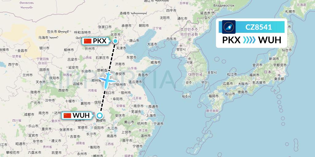 CZ8541 Flight Status China Southern Airlines: Beijing to Wuhan (CSN8541)