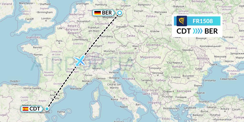 FR1508 Flight Status Ryanair: Castellon de la Plana to Berlin (RYR1508)